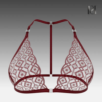 Front Opening Bra SS103 - 3D Model by RumenD