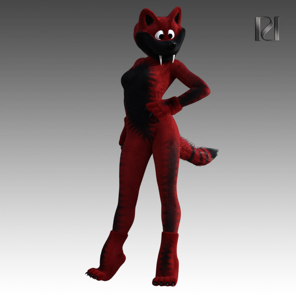 Furry Style 01 - Furry Costume for G8F, G8.1F Daz Content by RumenD