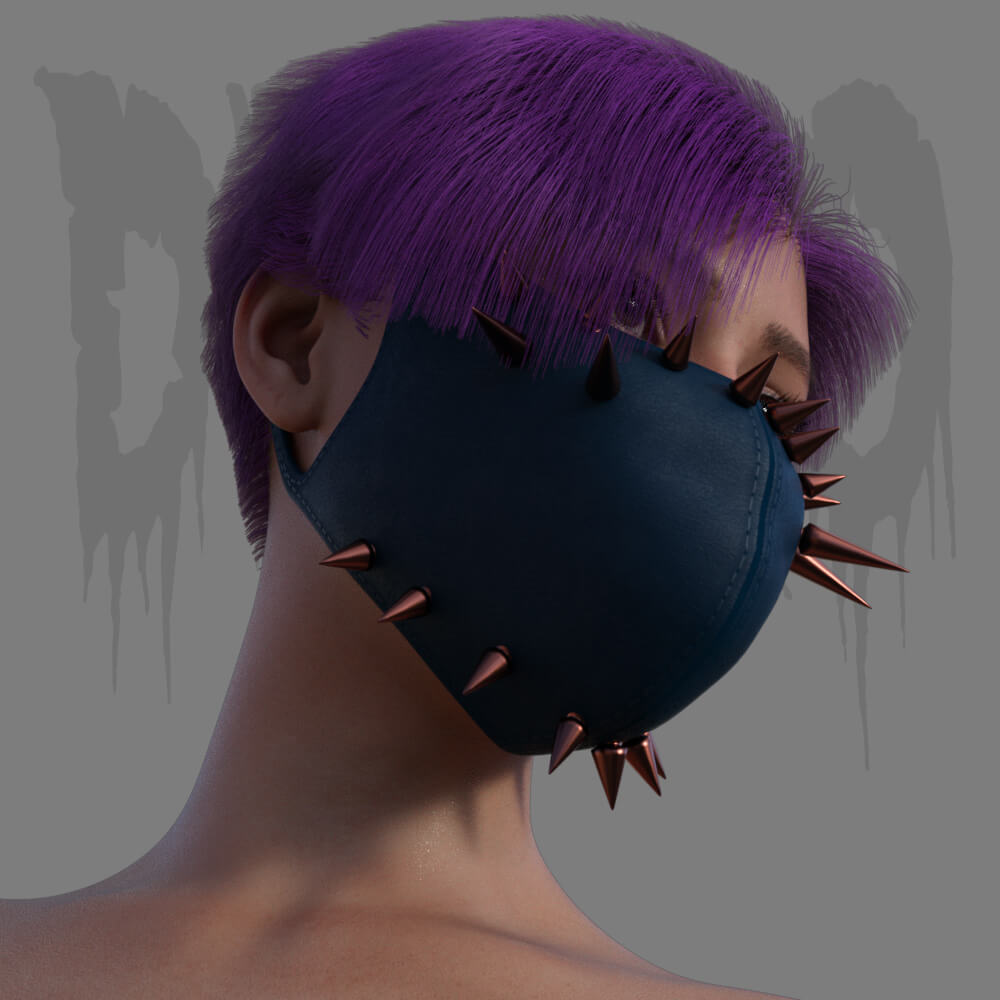 Punk Mask 03 for G8F, G8.1F, G9 - Daz Content by RumenD