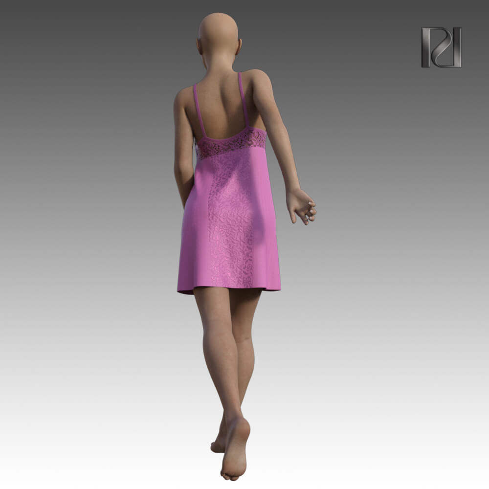 Secret Style 72 - Night Dress for G8F, G8.1F Daz Content by RumenD