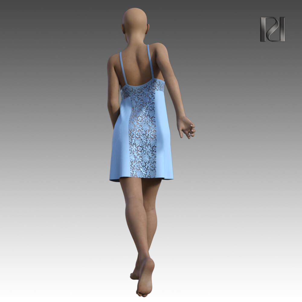 Secret Style 72 - Night Dress for G8F, G8.1F Daz Content by RumenD