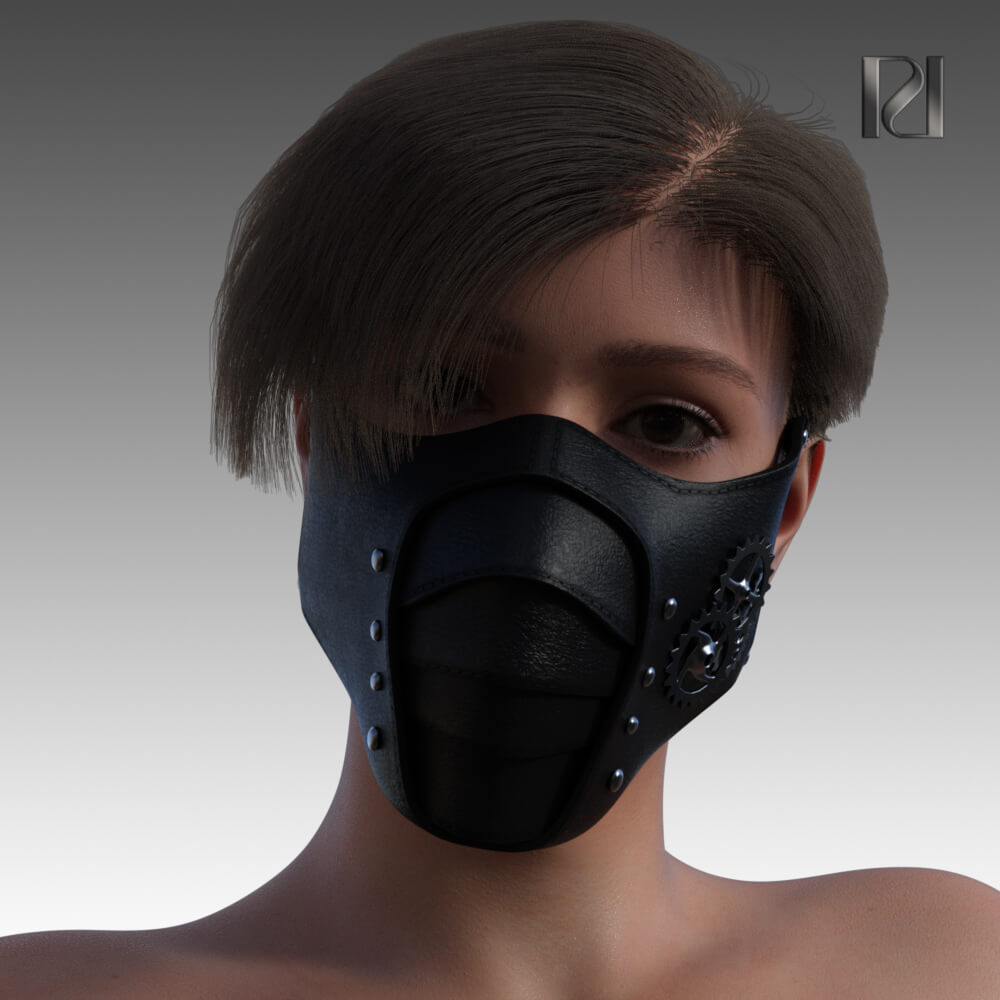 Steampunk Mask 04 for G8F, G8.1F, G9 - Daz Content by RumenD