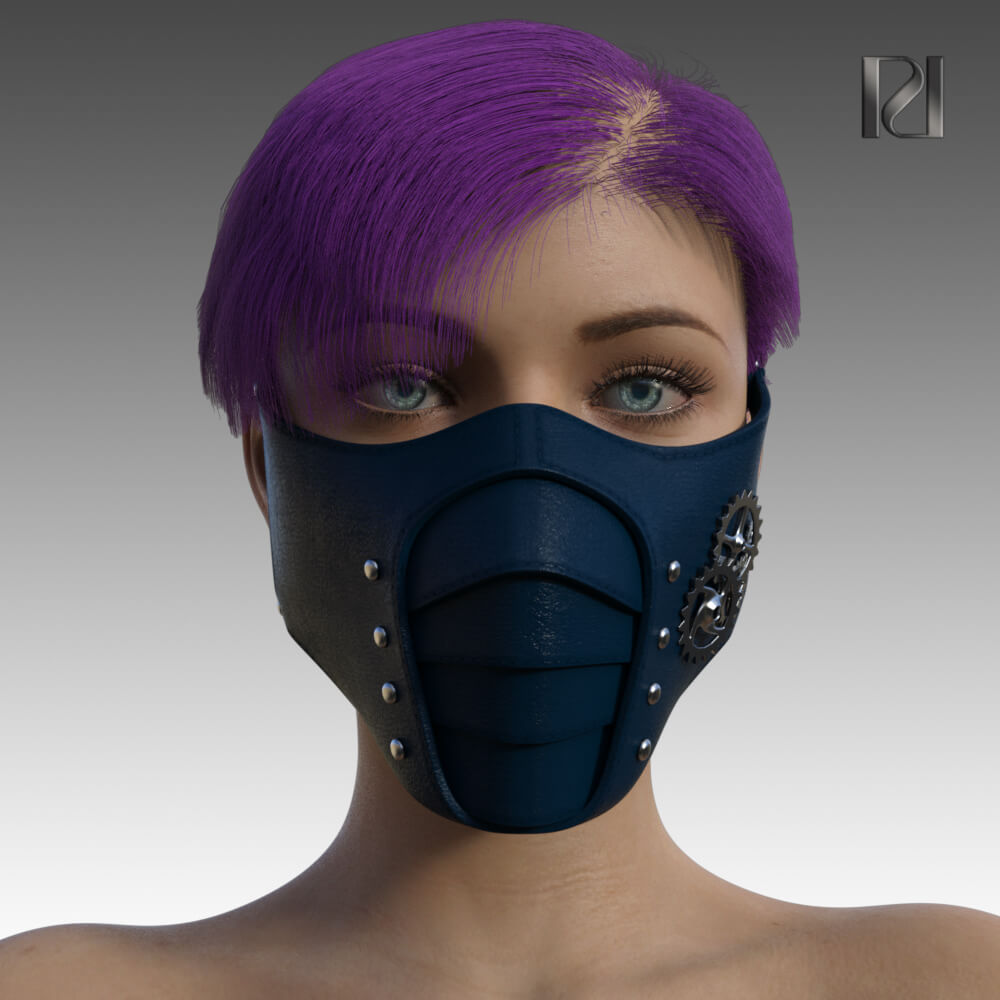 Steampunk Mask 04 for G8F, G8.1F, G9 - Daz Content by RumenD
