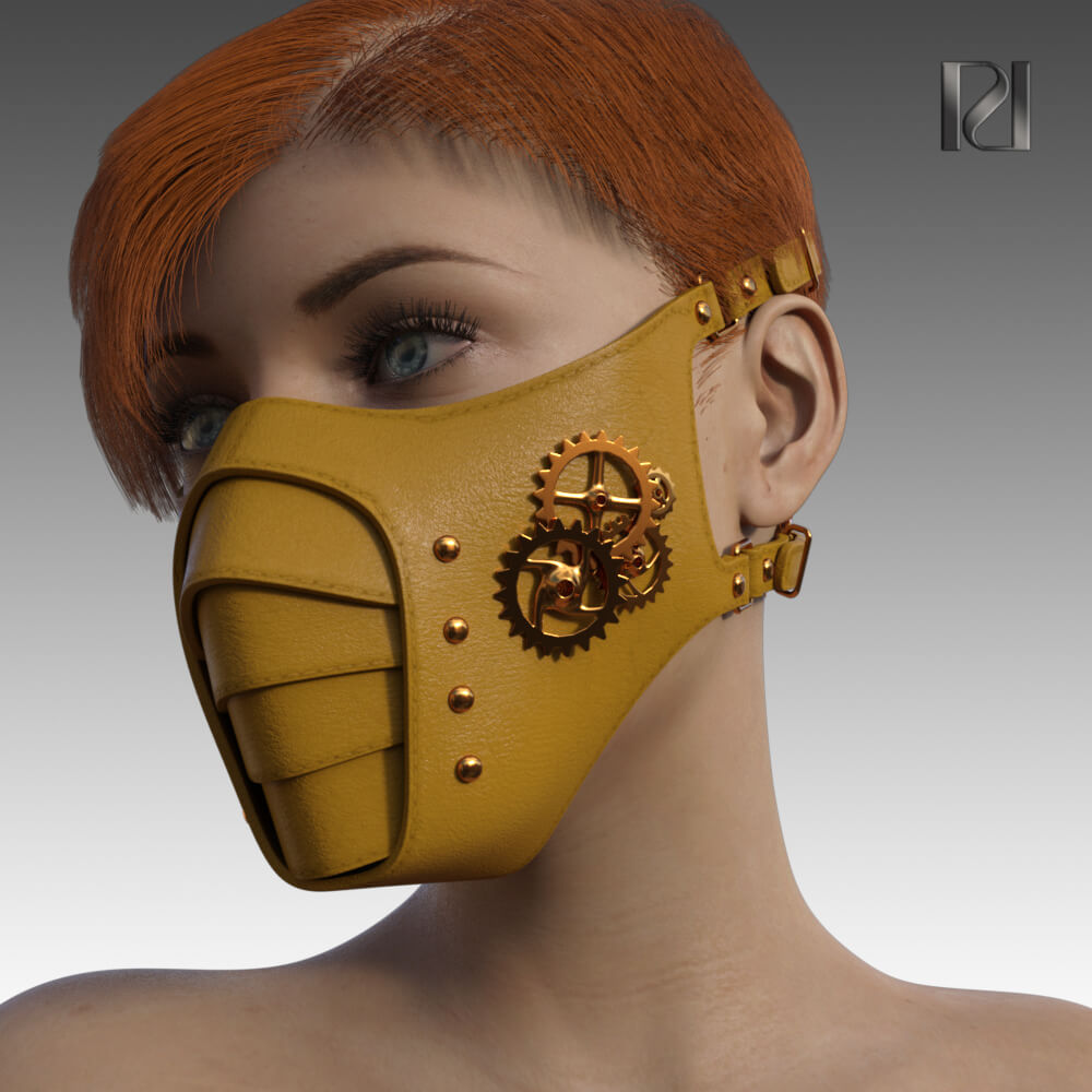 Steampunk Mask 04 for G8F, G8.1F, G9 - Daz Content by RumenD