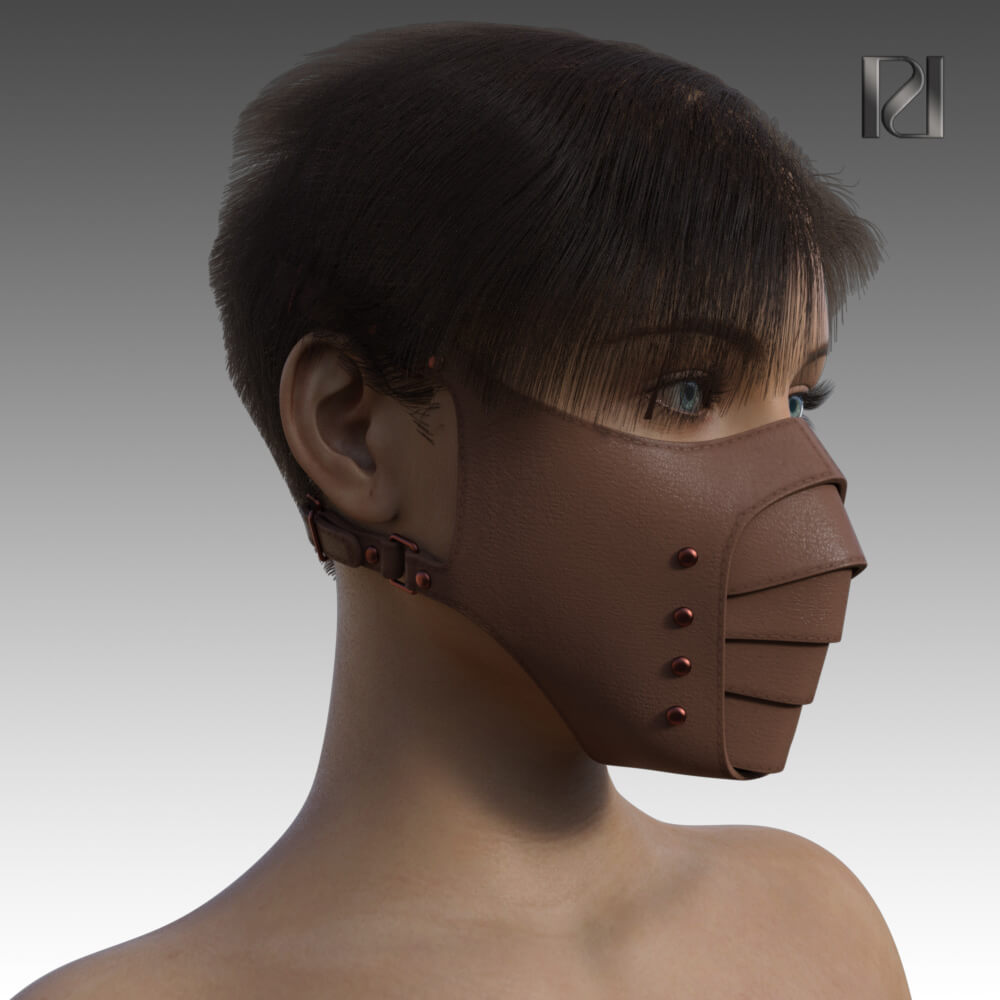 Steampunk Mask 04 for G8F, G8.1F, G9 - Daz Content by RumenD