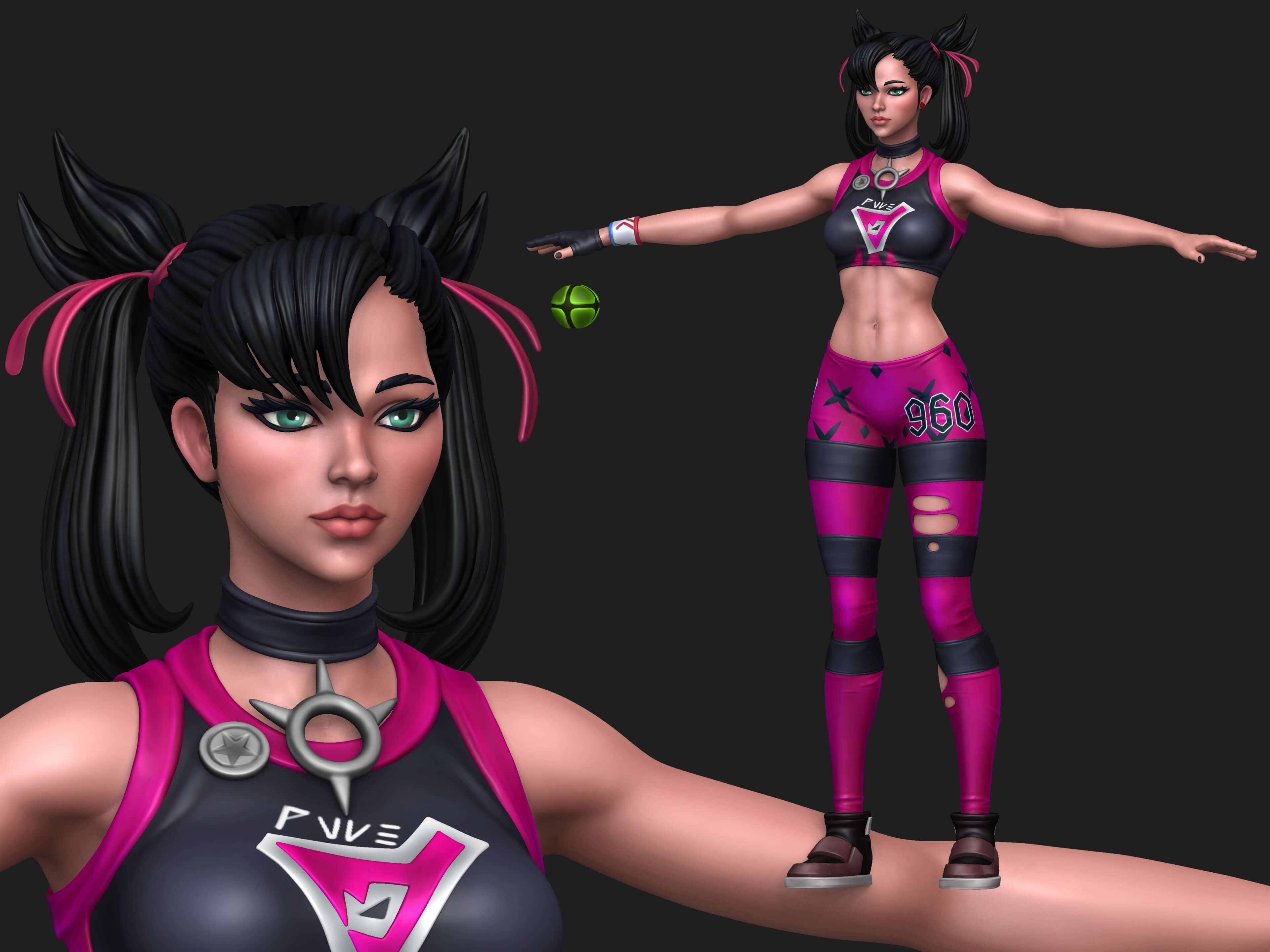 Anime Girl Stylized - 3D Model by rupak