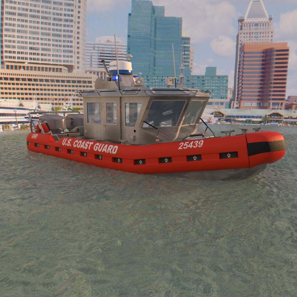 Coast Guard Patrol Boat - 3D Model by ryanknope