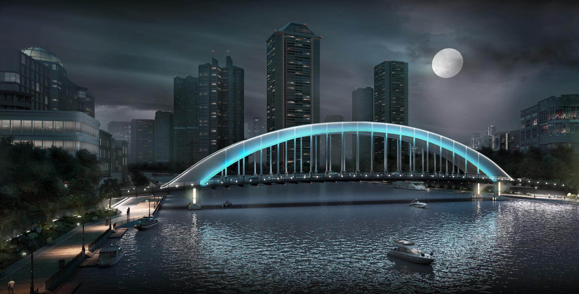 City On The Water 3D Render, Digital Art by ryanknope