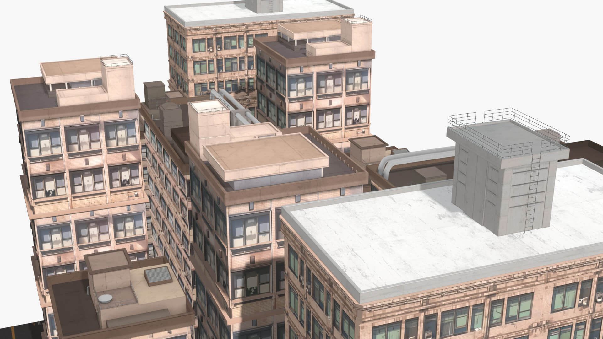 Anime Building - 3D Model by RYANMAICOL