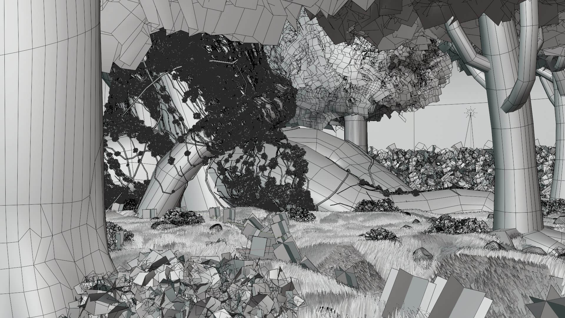 Anime Forest - 3D Model by RYANMAICOL