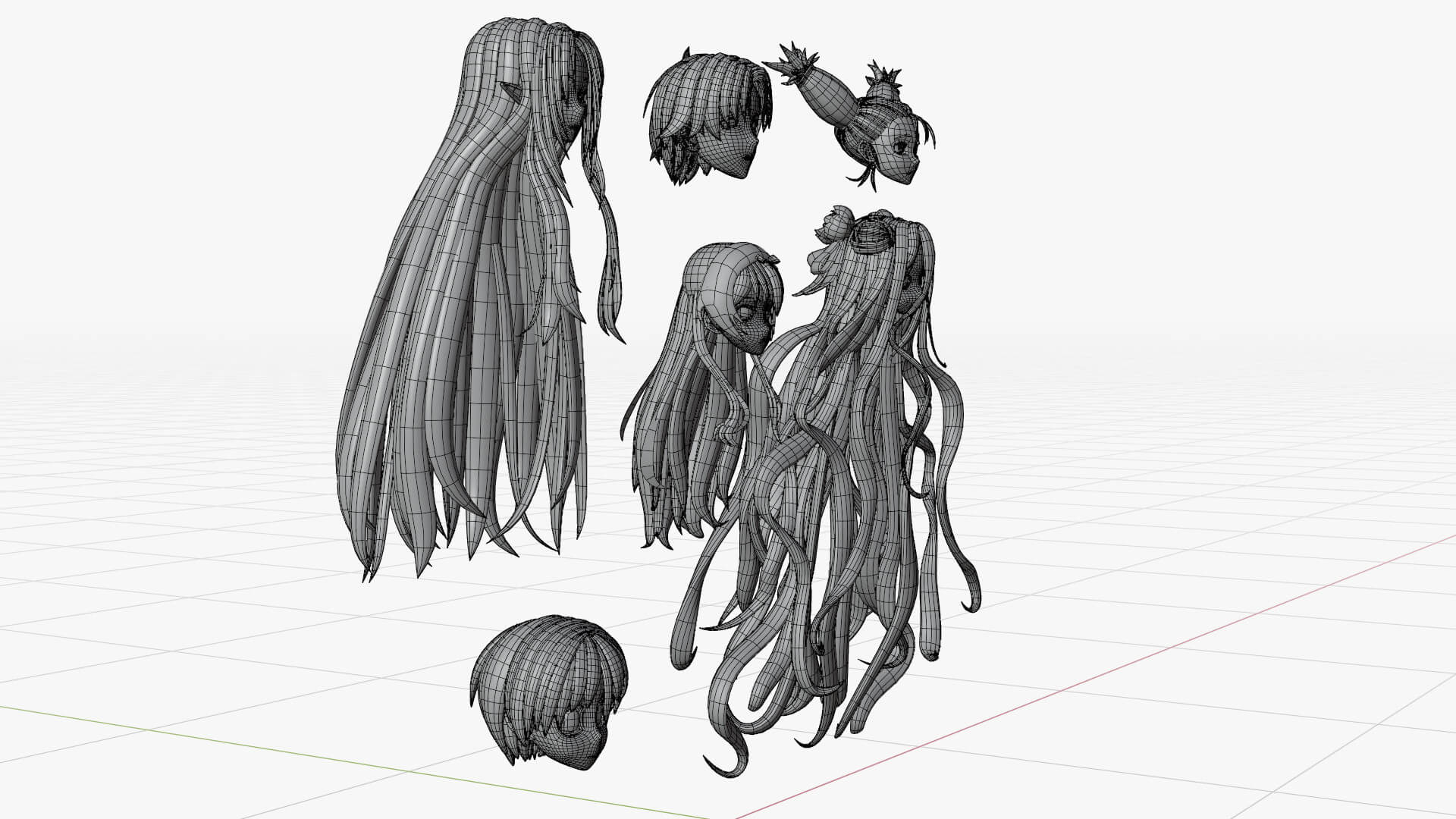 Anime Character Hair - 3D Model by RYANMAICOL