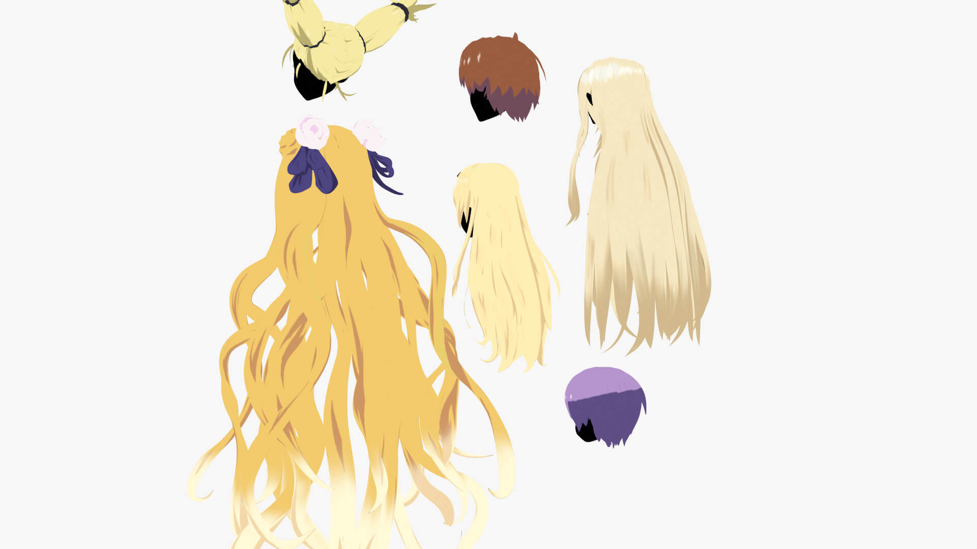 Anime Character Hair - 3D Model by RYANMAICOL