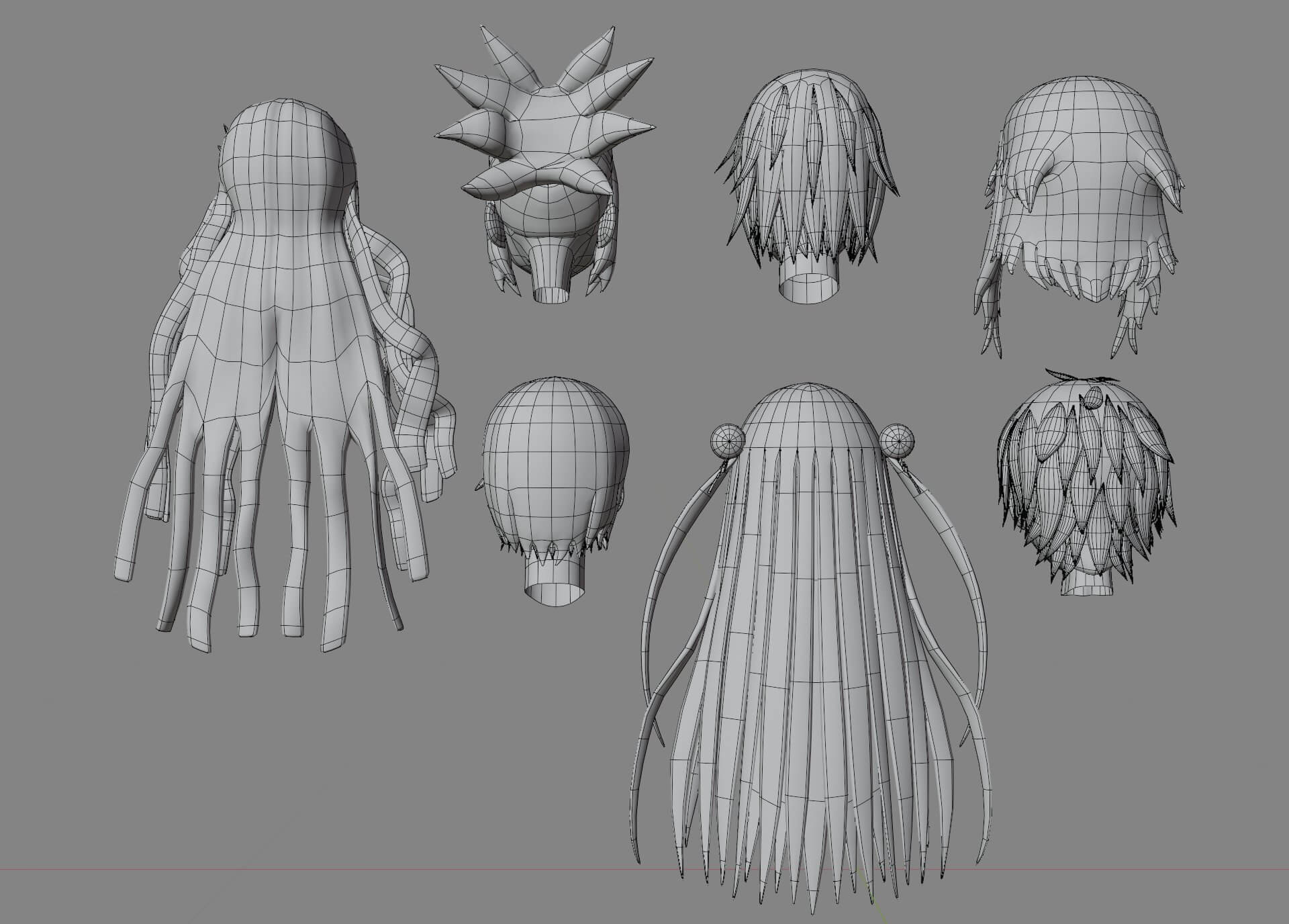 Anime Hair - 3D Model by RYANMAICOL