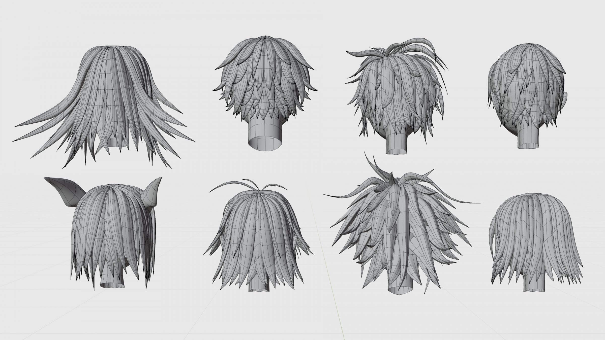 Anime Hair Collection - 3D Model by RYANMAICOL