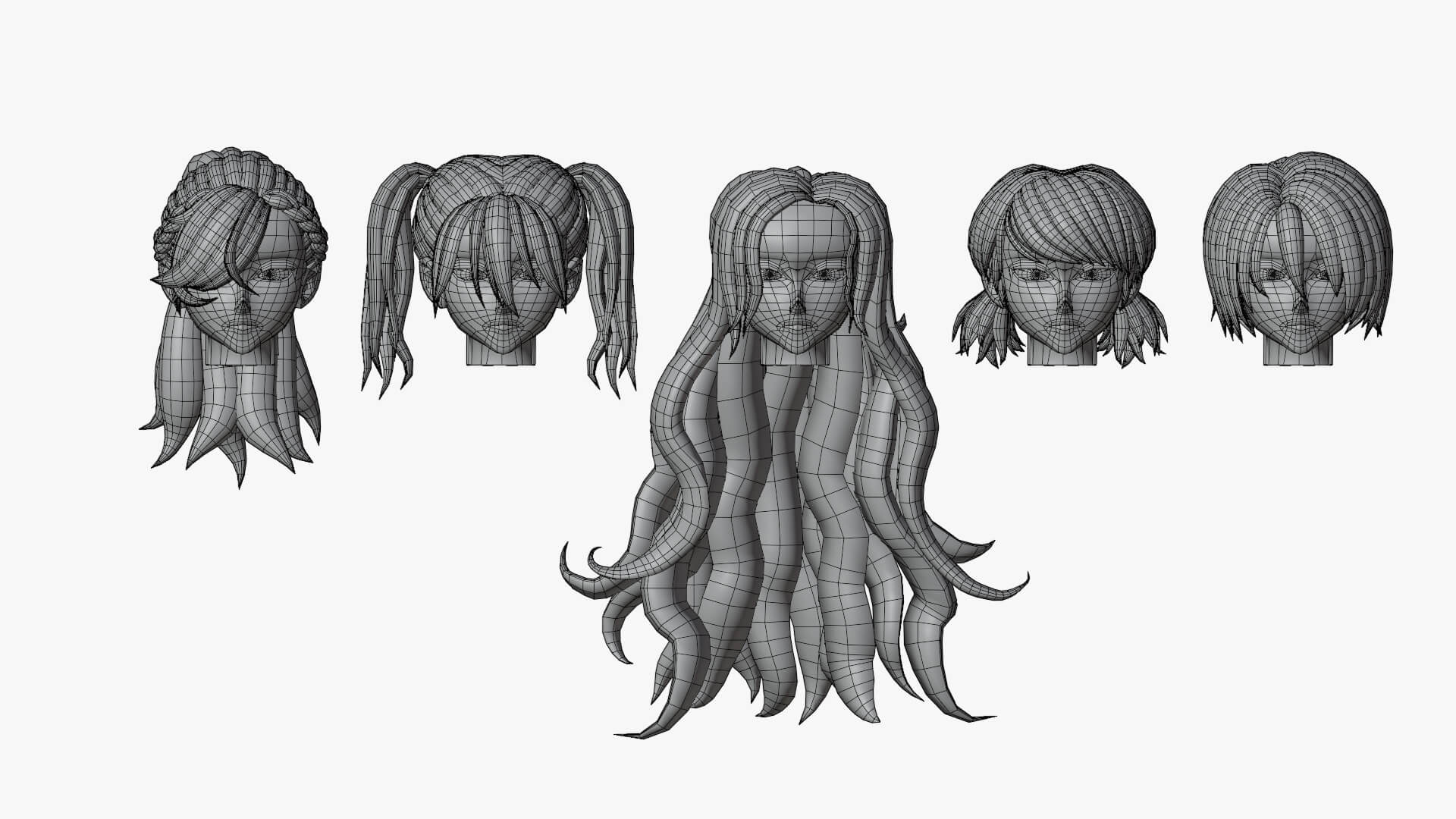 Anime Style Hair - 04 3D Model by RYANMAICOL