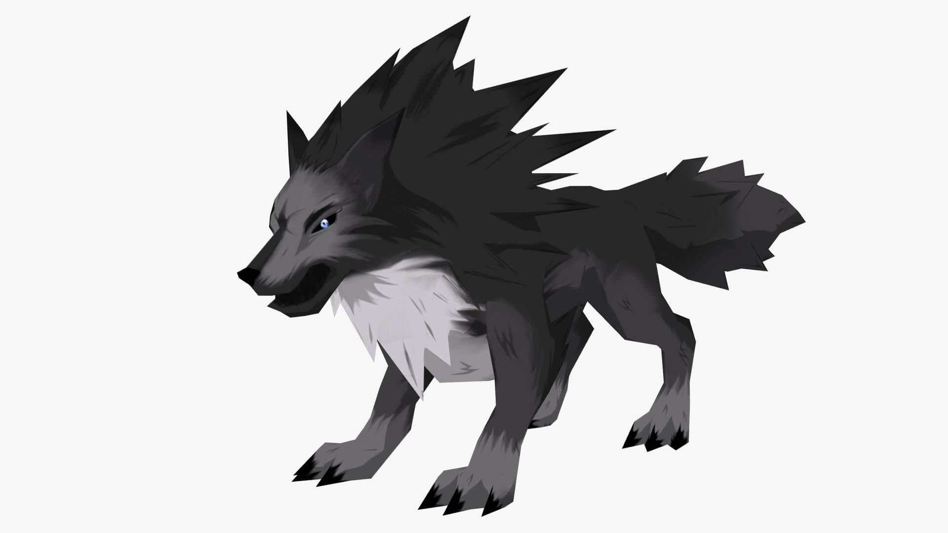 Anime Wolf - 3D Model by RYANMAICOL