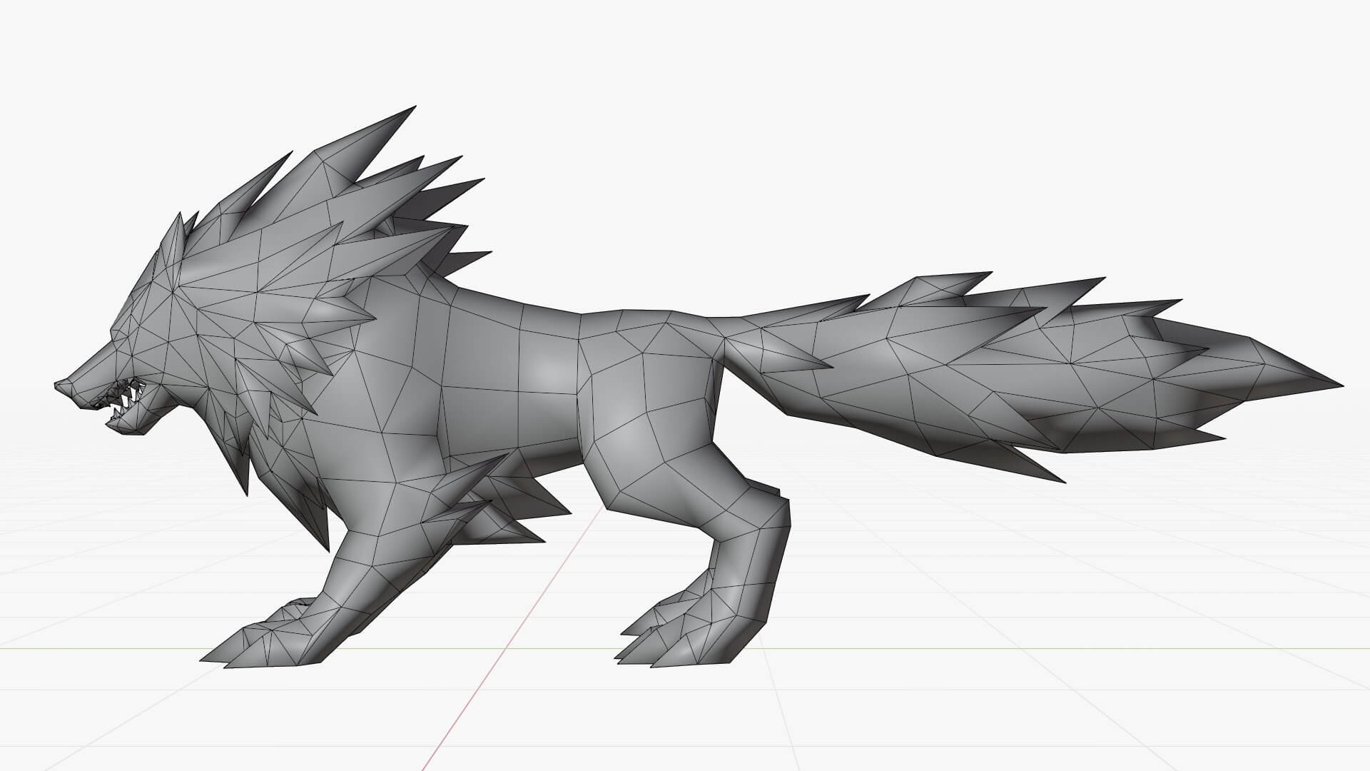 Anime Wolf - 3D Model by RYANMAICOL