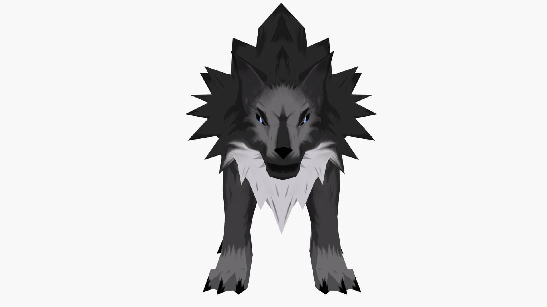 Anime Wolf - 3D Model by RYANMAICOL