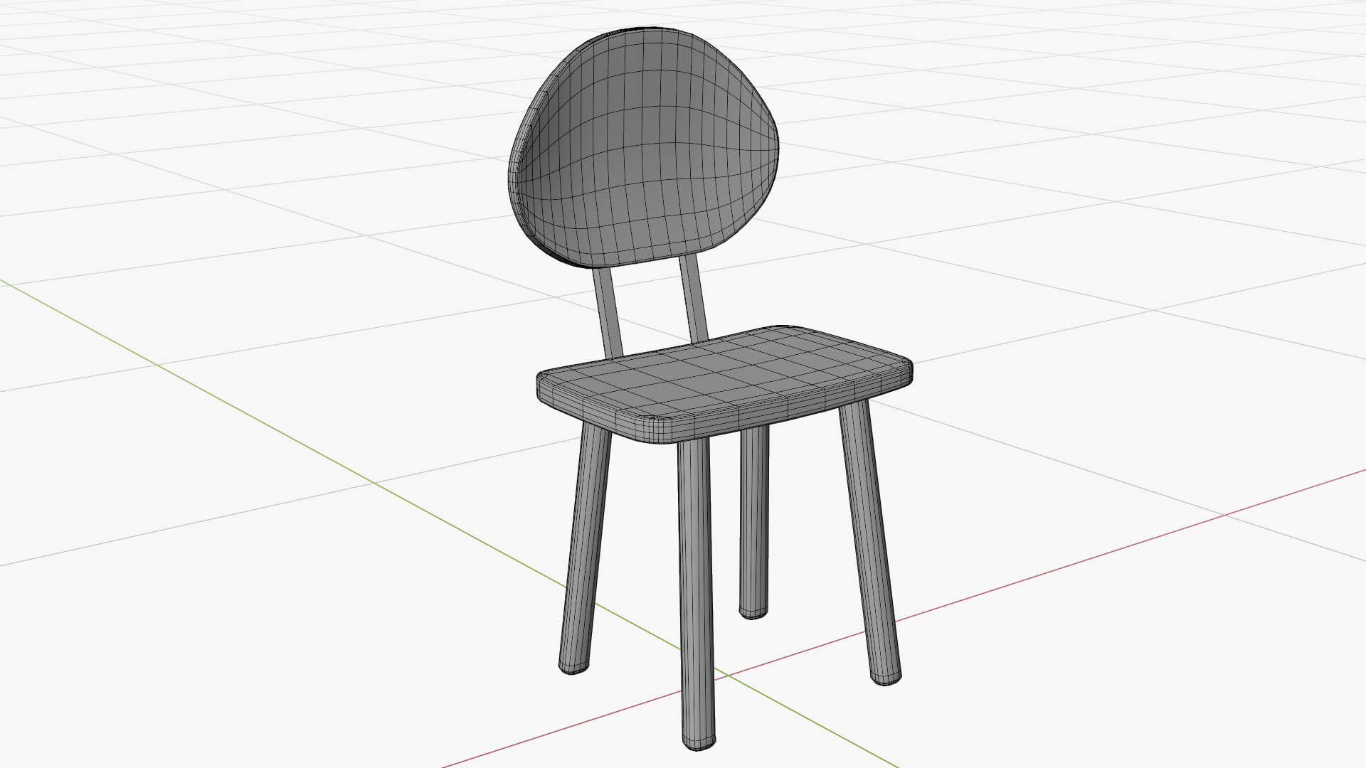 Cartoon Brown Wooden Chair - 3D Model by RYANMAICOL