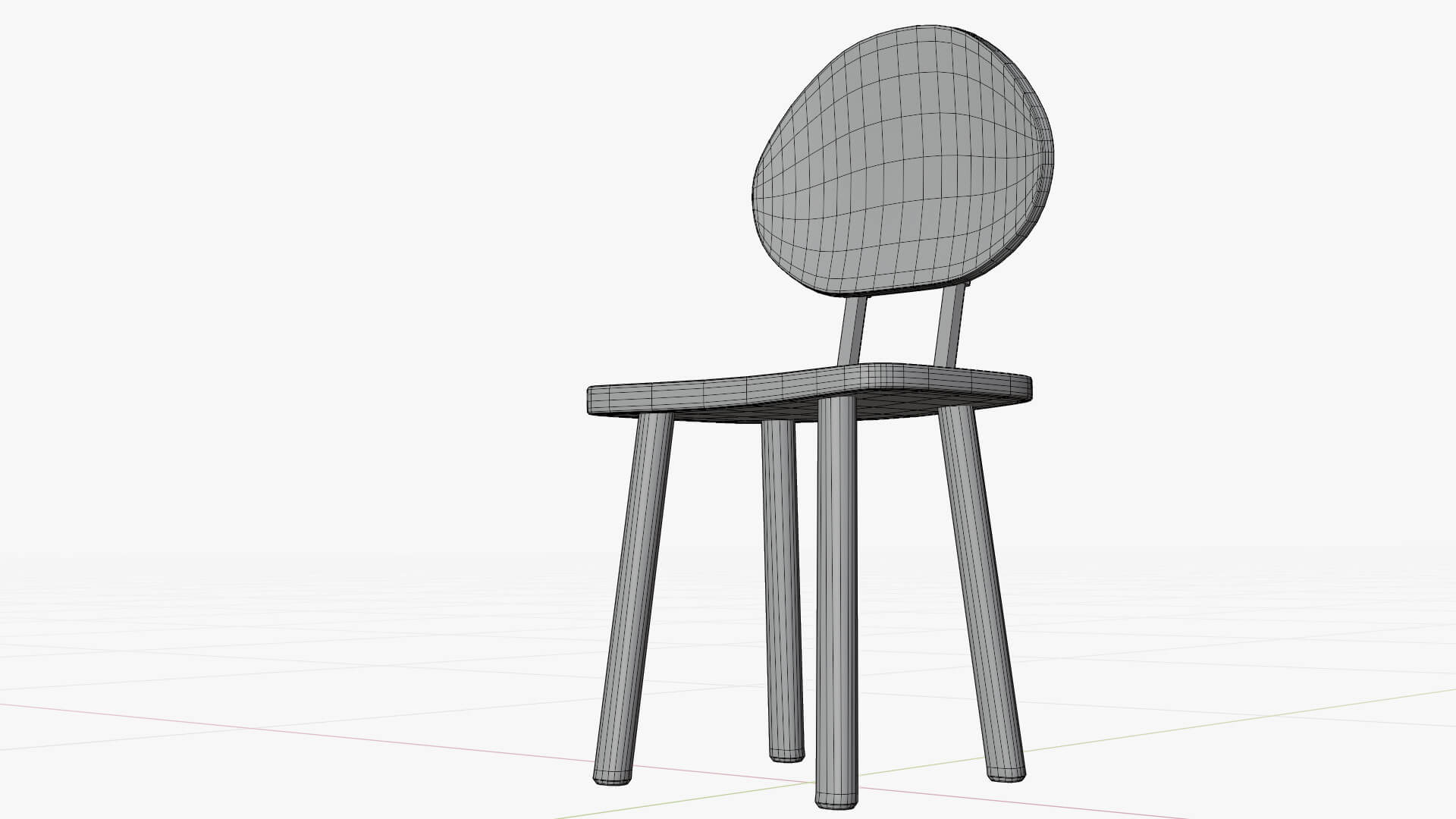 Cartoon Brown Wooden Chair - 3D Model by RYANMAICOL