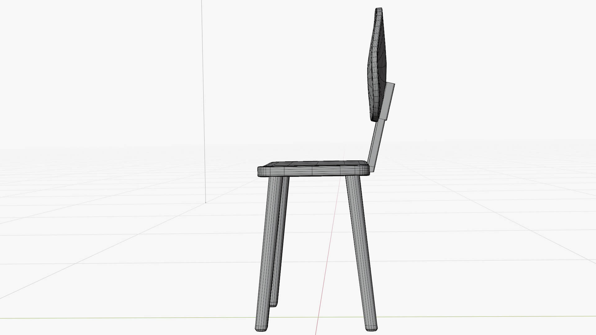 Cartoon Brown Wooden Chair - 3D Model by RYANMAICOL