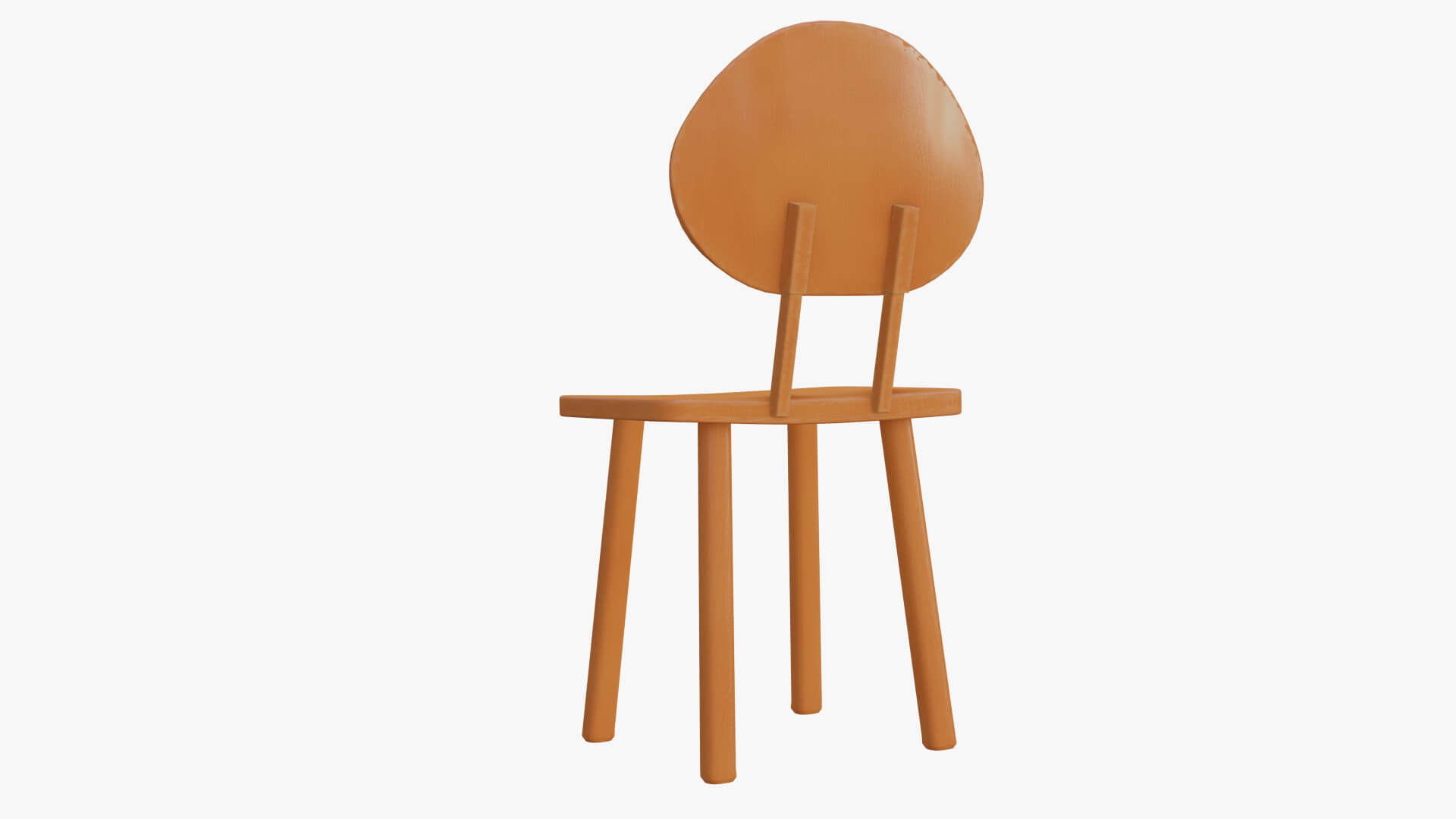 Cartoon Brown Wooden Chair - 3D Model by RYANMAICOL