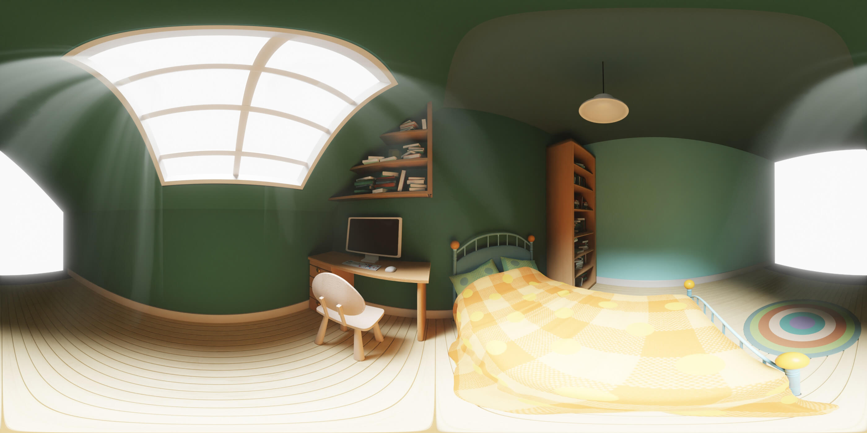 Cartoon Bedroom 002 - 3D Model by RYANMAICOL