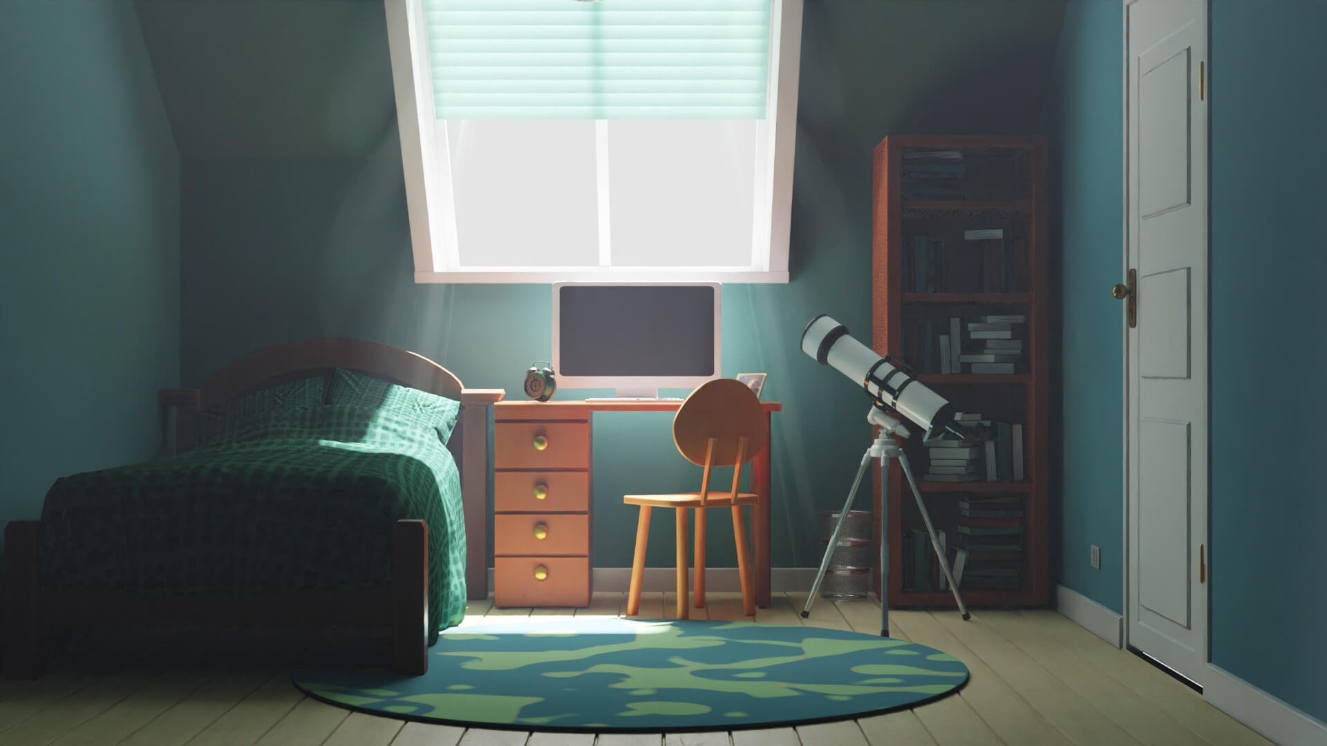 Cartoon Room 003 - 3D Model by RYANMAICOL