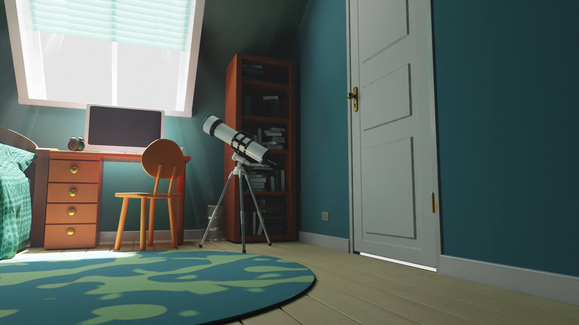 Cartoon Room 003 - 3D Model by RYANMAICOL