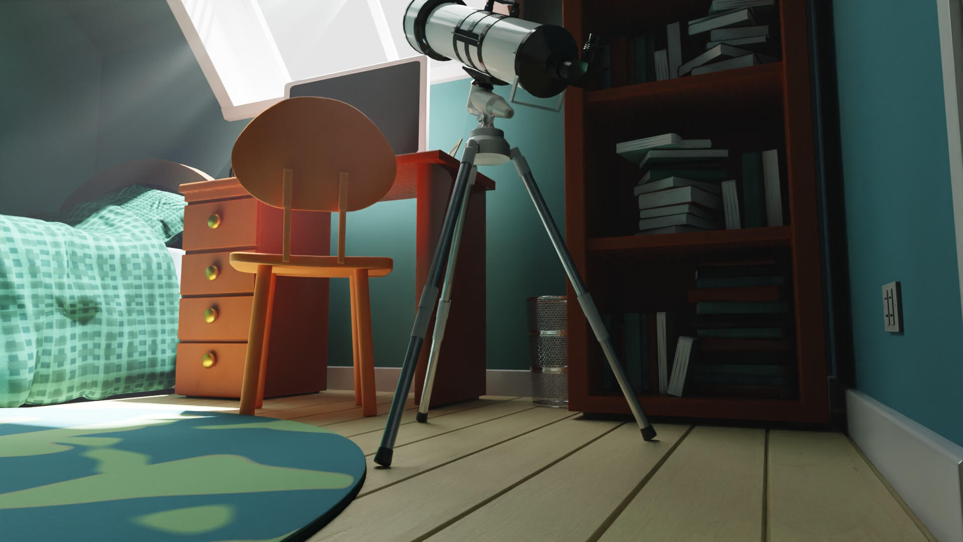 Cartoon Room 003 - 3D Model by RYANMAICOL