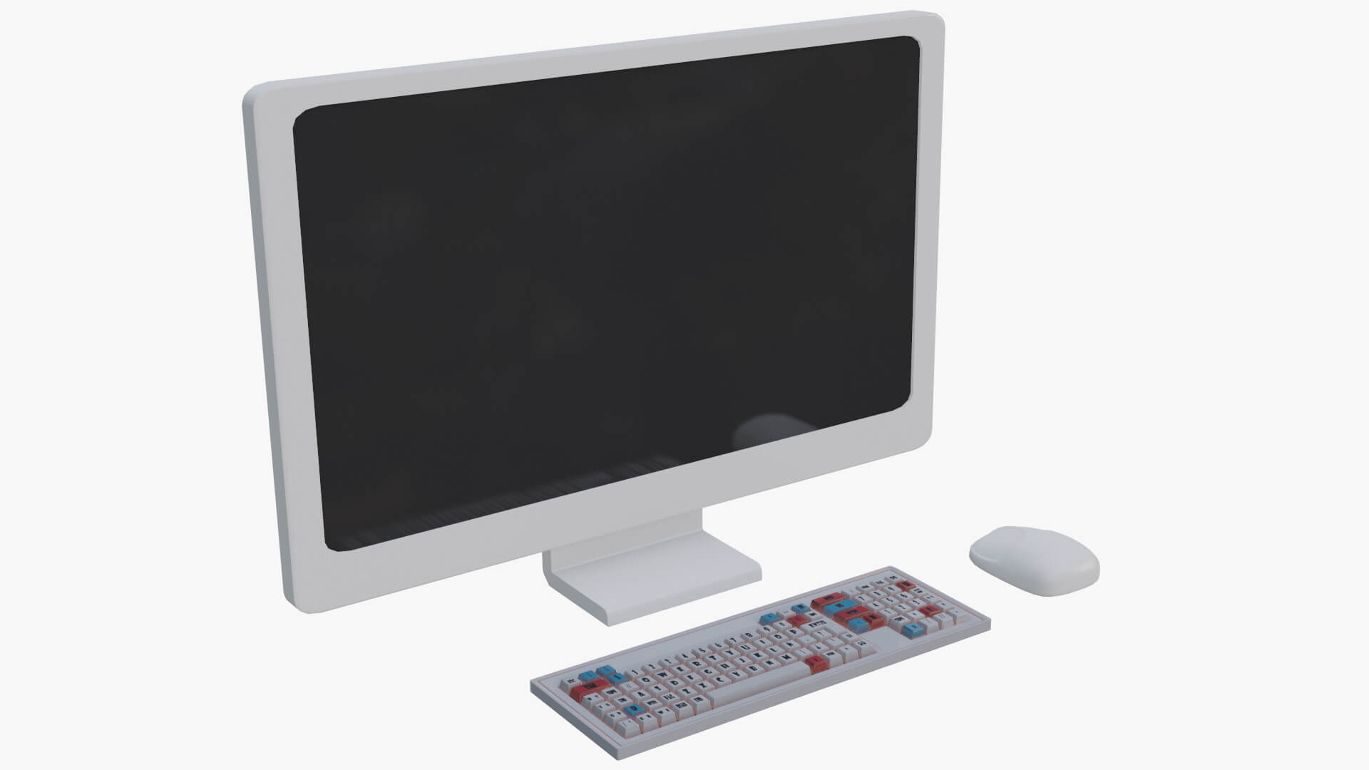 Cartoon White Computer Desktop - 3D Model by RYANMAICOL