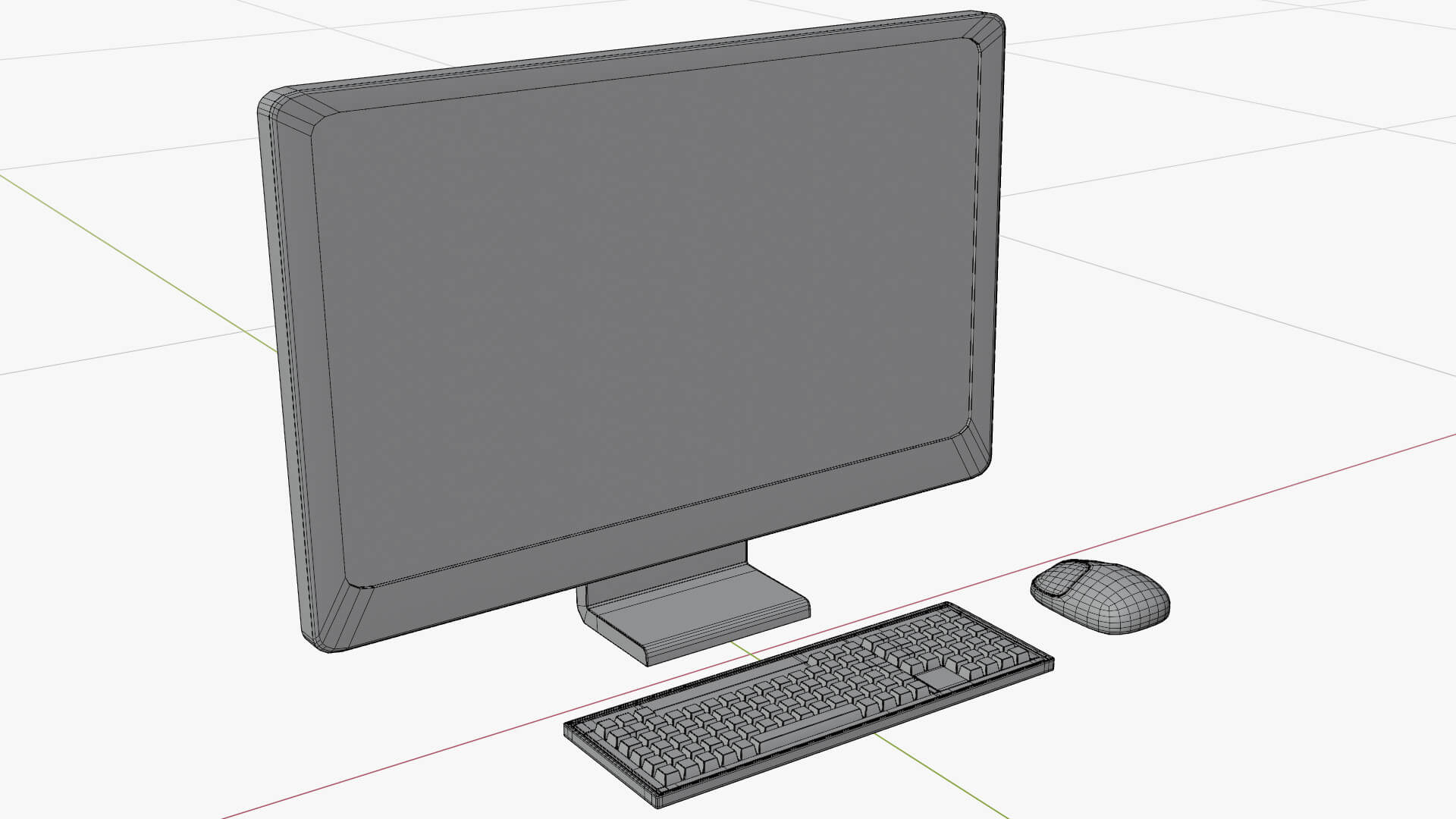 Cartoon White Computer Desktop - 3D Model by RYANMAICOL