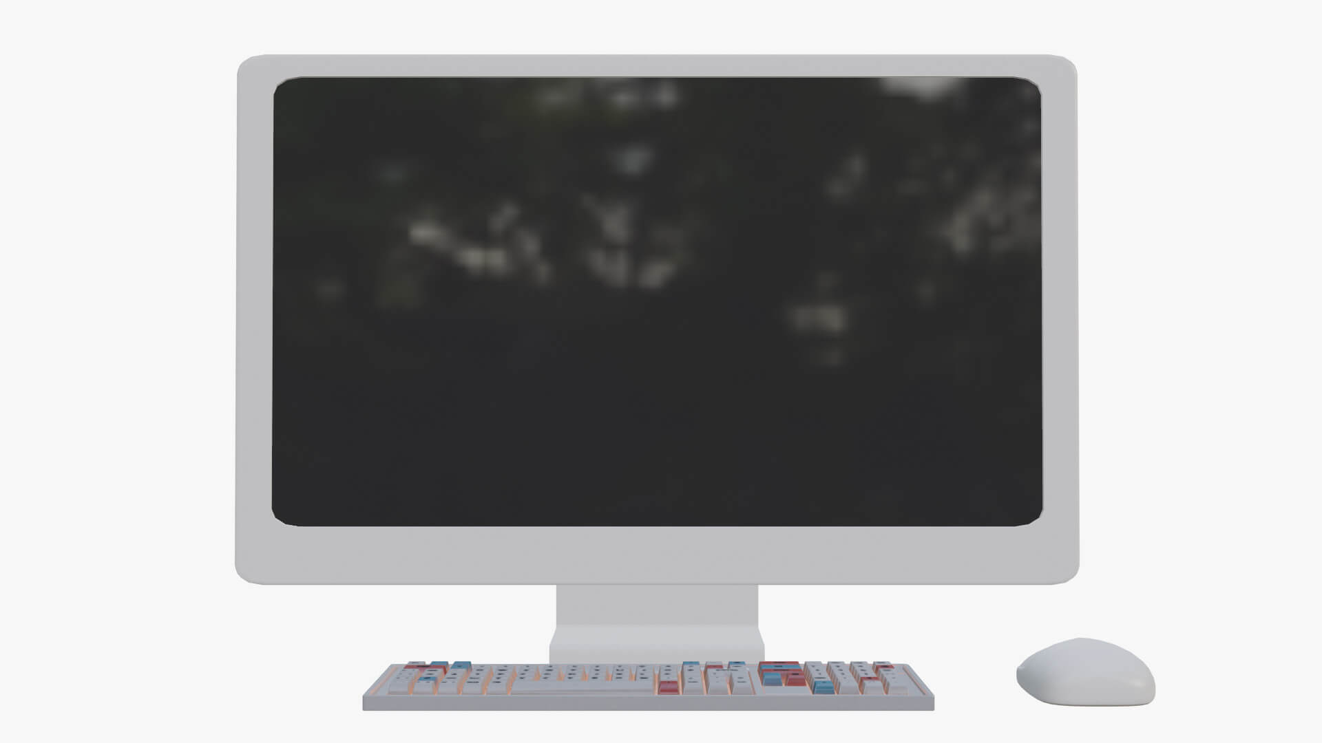 Cartoon White Computer Desktop - 3D Model by RYANMAICOL