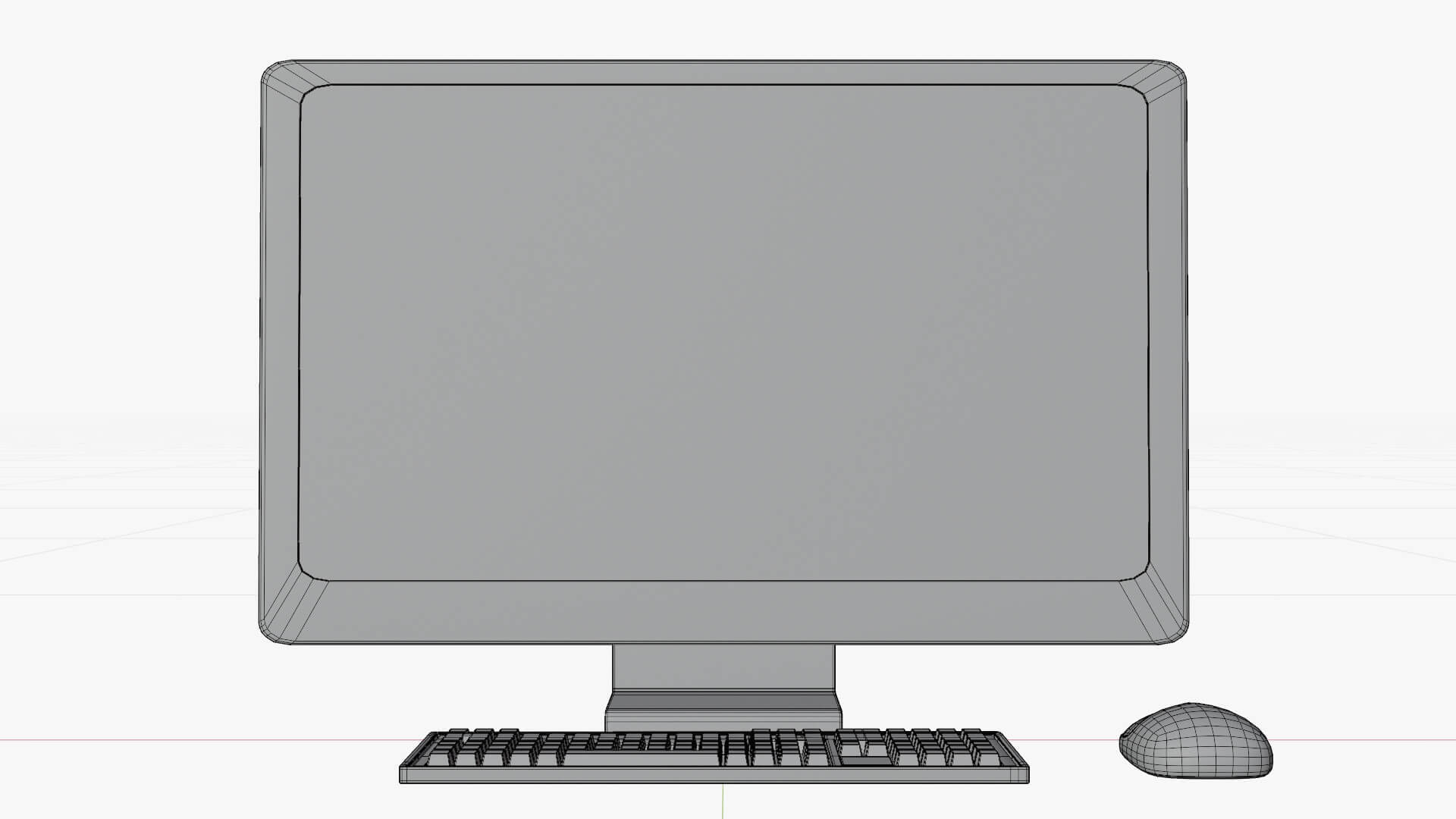 Cartoon White Computer Desktop - 3D Model by RYANMAICOL