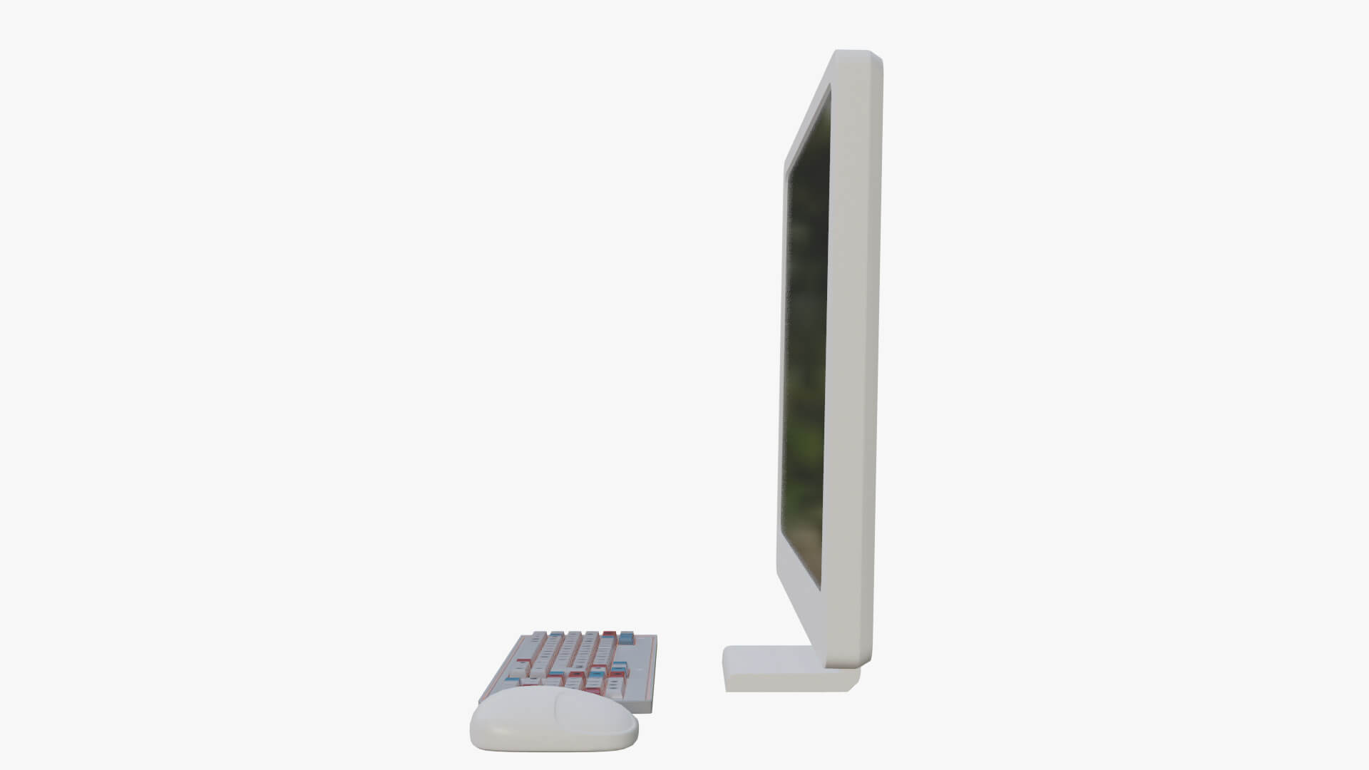 Cartoon White Computer Desktop - 3D Model by RYANMAICOL