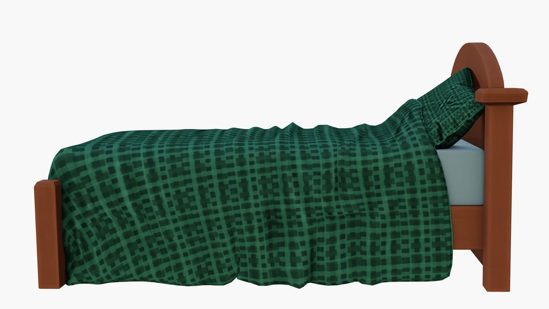 Cartoon Wood Bed - 3D Model by RYANMAICOL