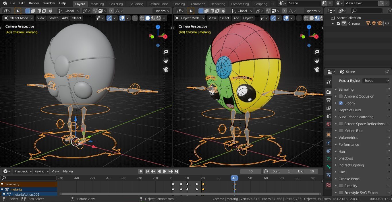 Chrome Character - 3D Model by RYANMAICOL
