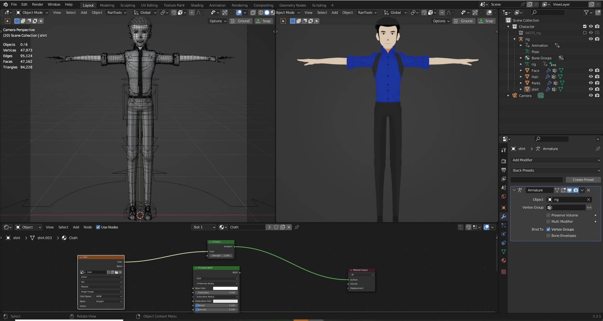 Male Character - 3D Model by RYANMAICOL