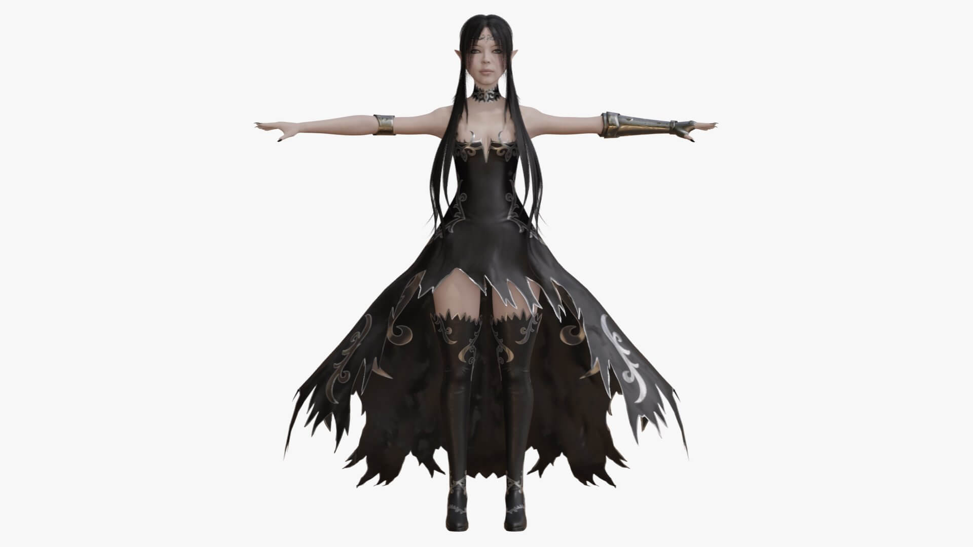 Elf Girl - Sorceress 3D Model by RYANMAICOL