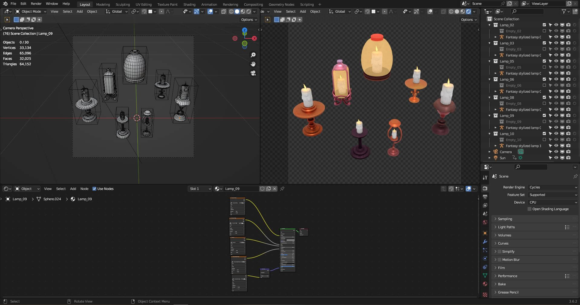 Fantasy Stylized Halloween Lamp - 3D Model by RYANMAICOL
