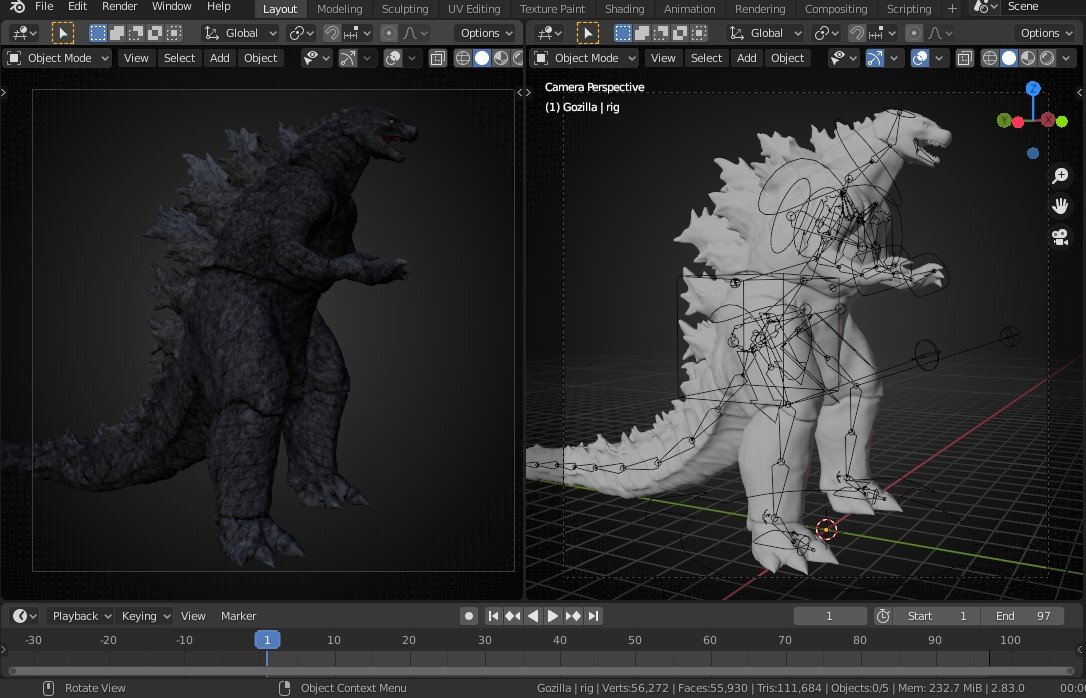 Godzilla - 3D Model by RYANMAICOL