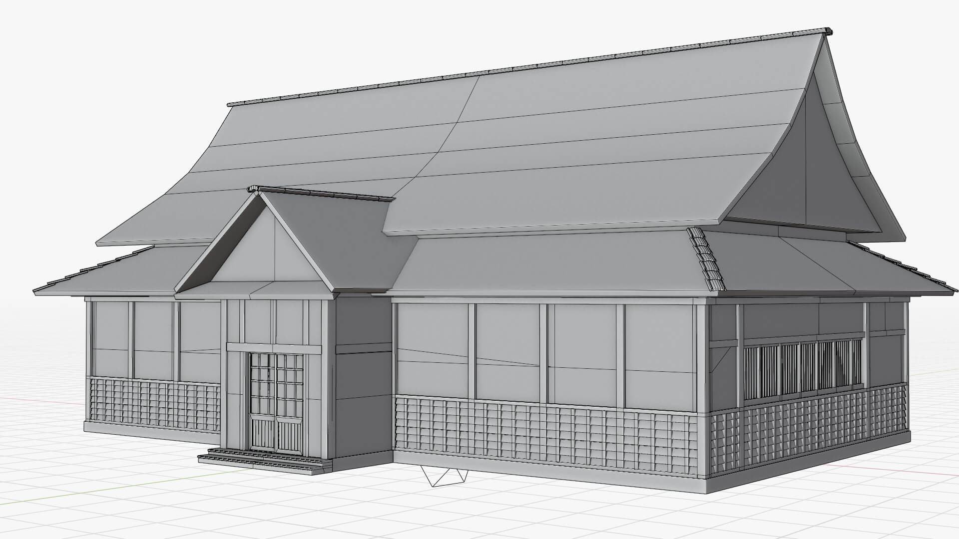 Japanese Training House - Dojo 3D Model by RYANMAICOL