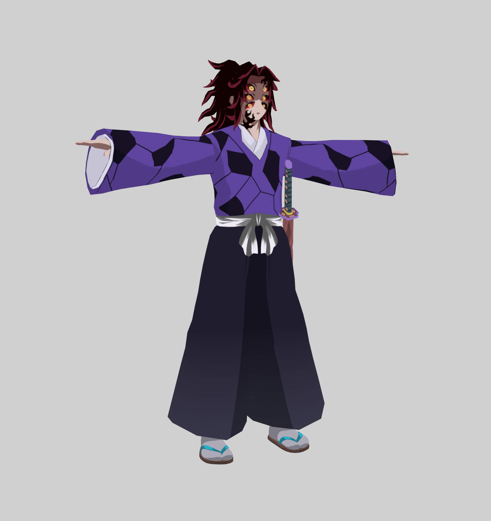 Kokushibo - Kimetsu No Yaiba 3D Model by RYANMAICOL