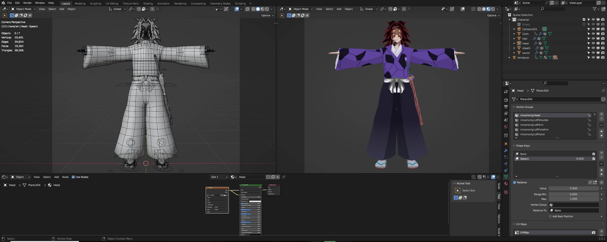 Kokushibo - Kimetsu No Yaiba 3D Model by RYANMAICOL