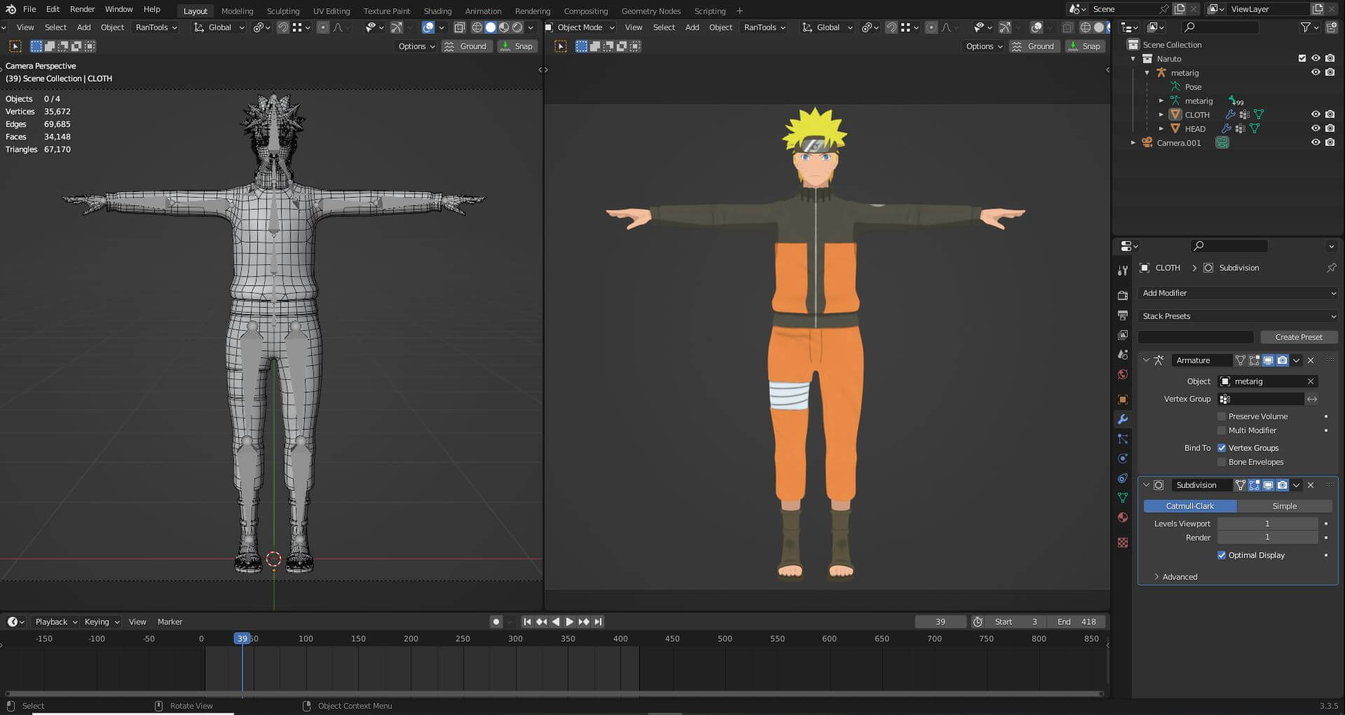 Naruto Shippuden - 3D Model by RYANMAICOL