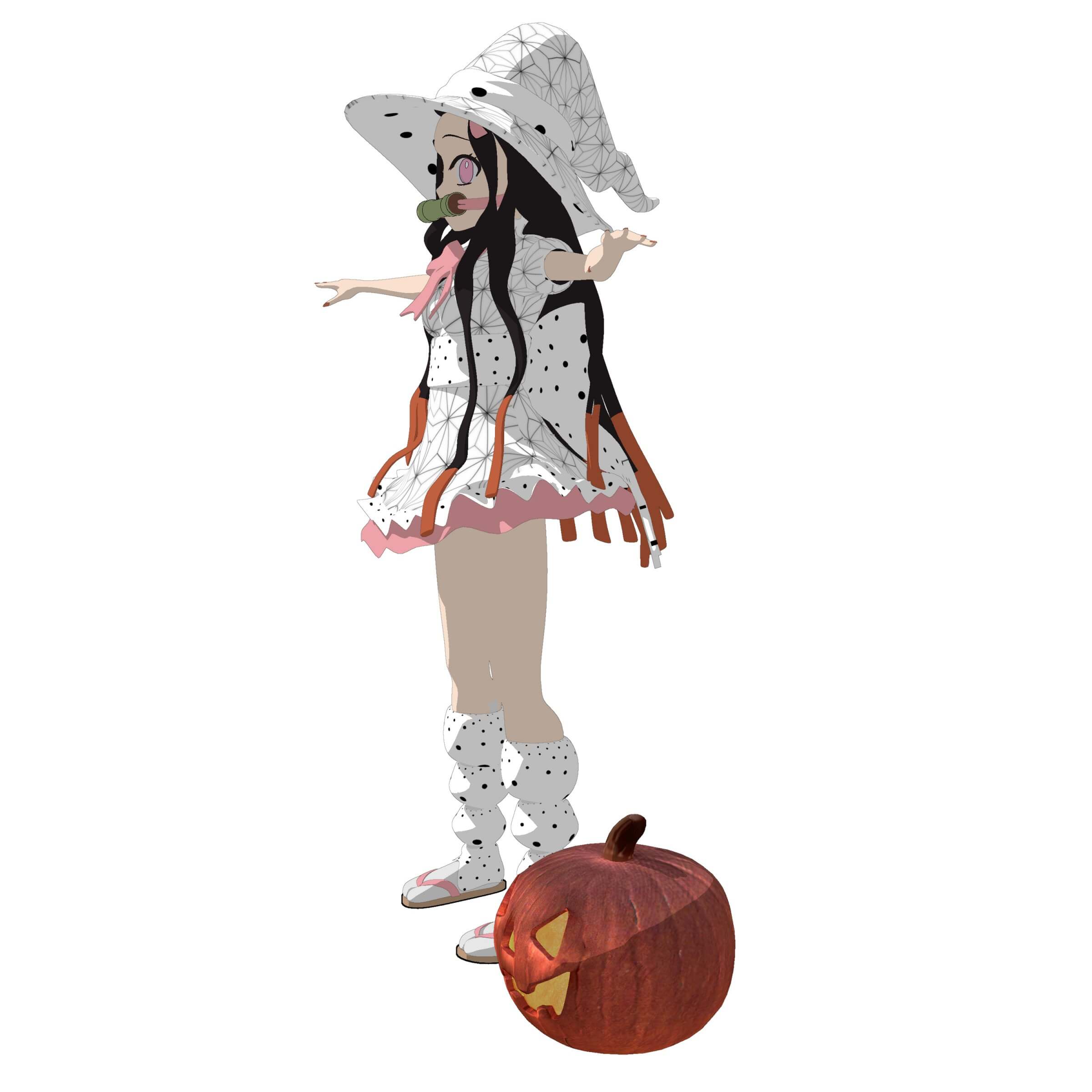 Nezuko Halloween - 3D Model by RYANMAICOL