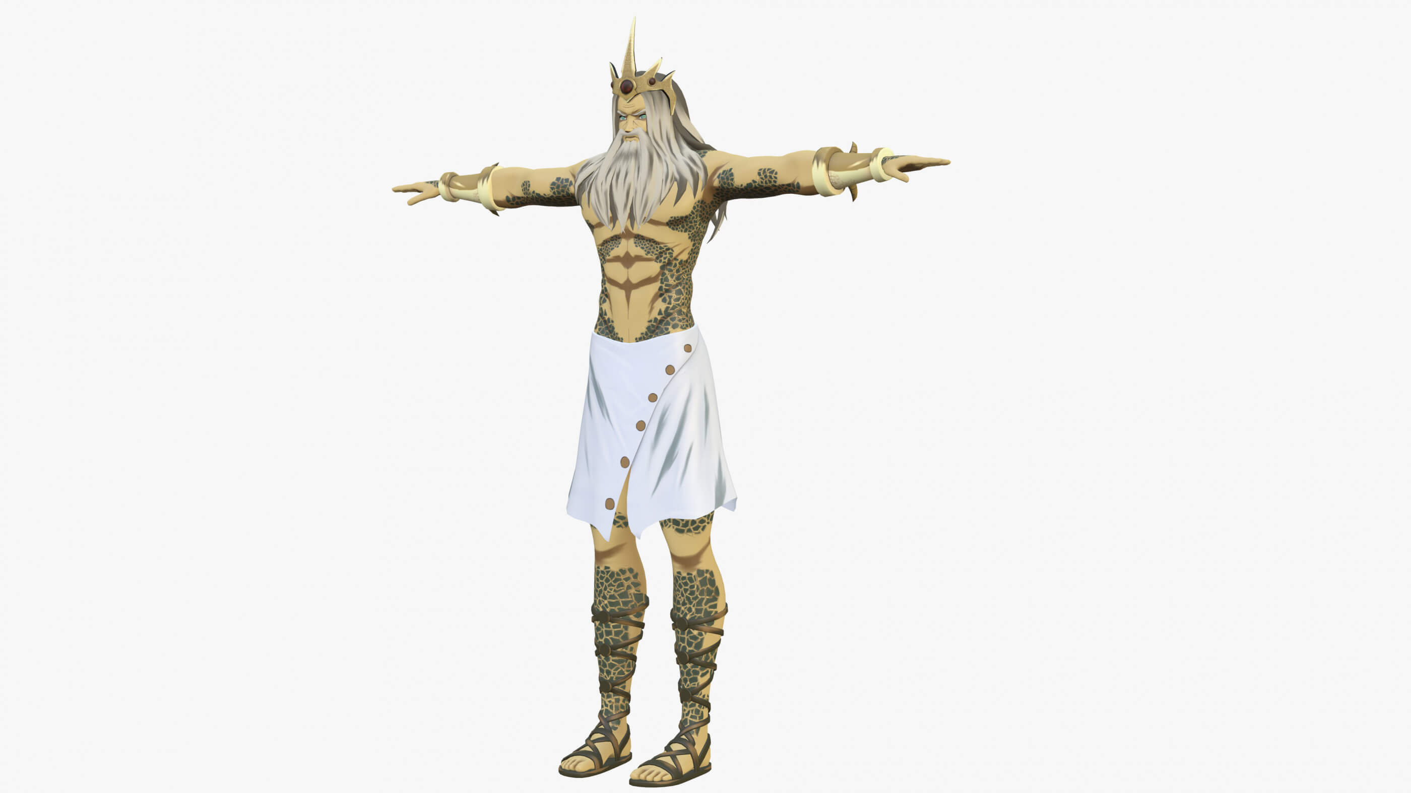 Poseidon Character - 3D Model by RYANMAICOL