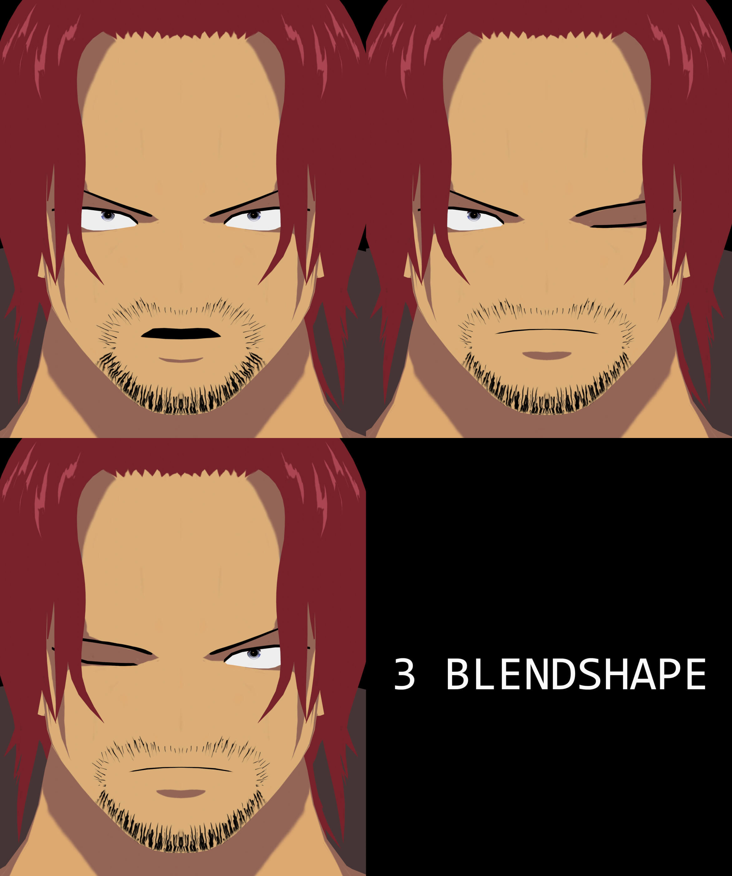 Shanks - One Piece 3D Model by RYANMAICOL