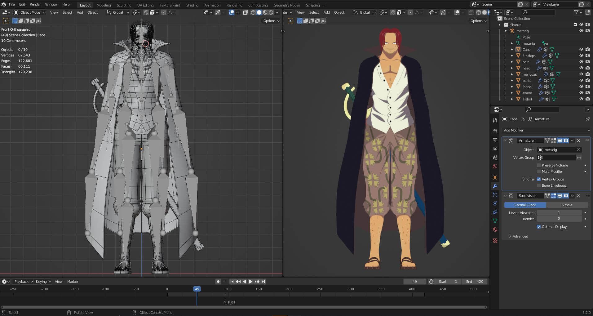 Shanks - One Piece 3D Model by RYANMAICOL