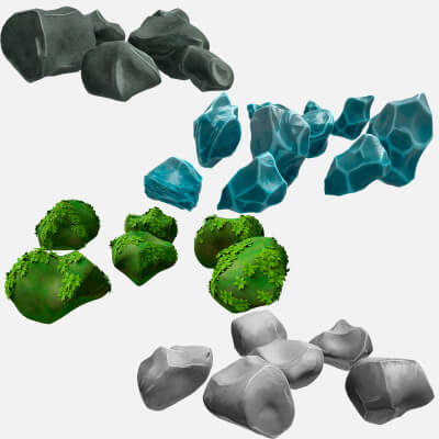 Stylized Rock for Cartoon and Anime - 3D Model by RYANMAICOL